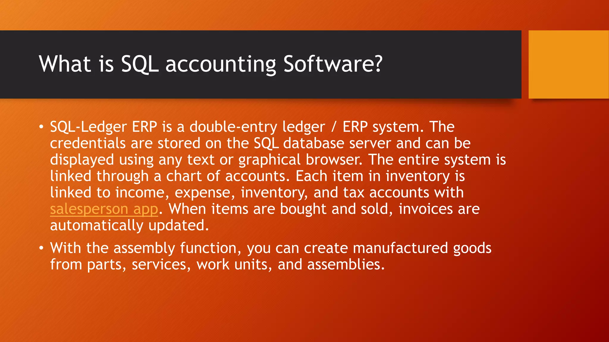 All about accounting software & SQL Accounting Software | PPT