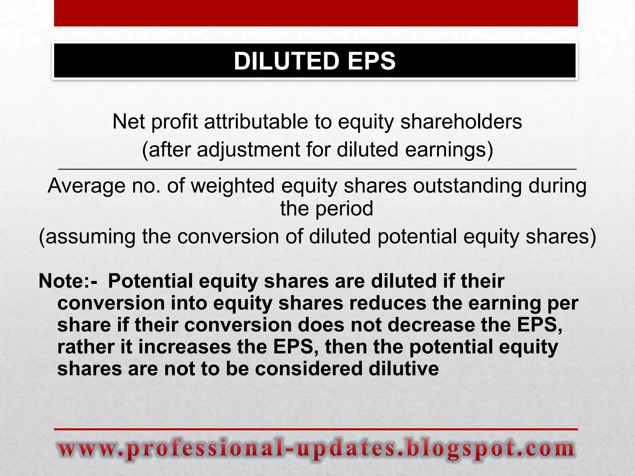 Accounting Standard 20 - Earning Per Share | PPTX