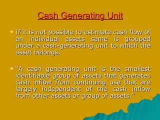 As 28 Impairment Of Asset | PPT