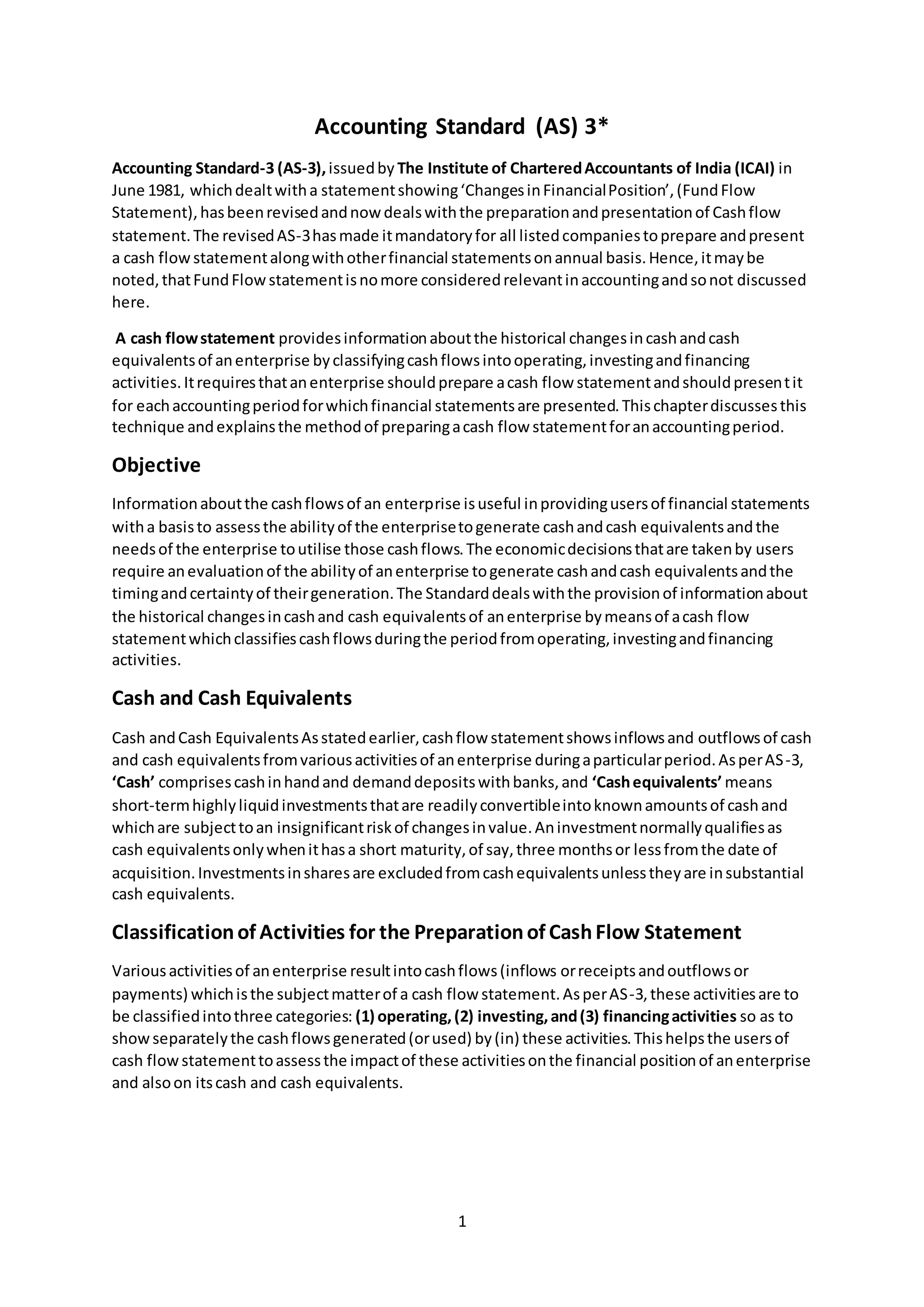As 3 cash flow statement simplified | DOCX