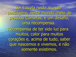 As Estrelas e os Cometas | PPT