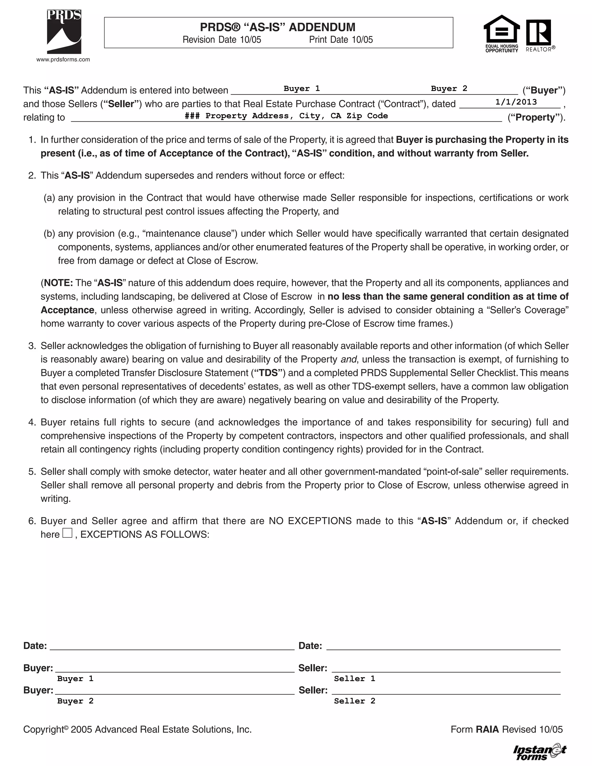 As is addendum (raia) | PDF