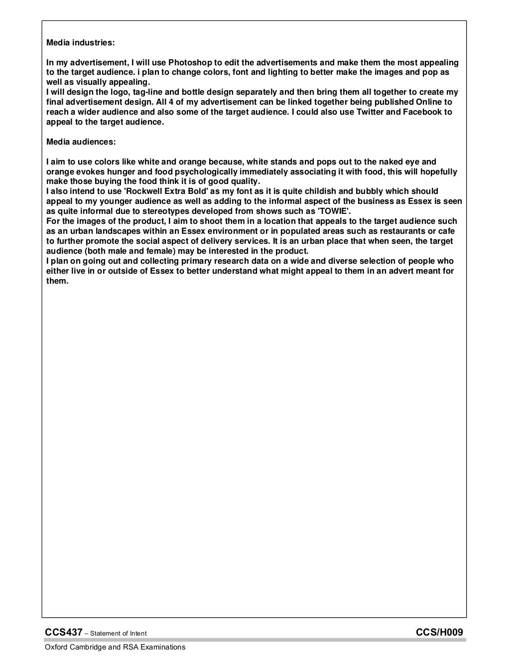 As Level media statement of intent form as-level-media-statement-of-intent-form