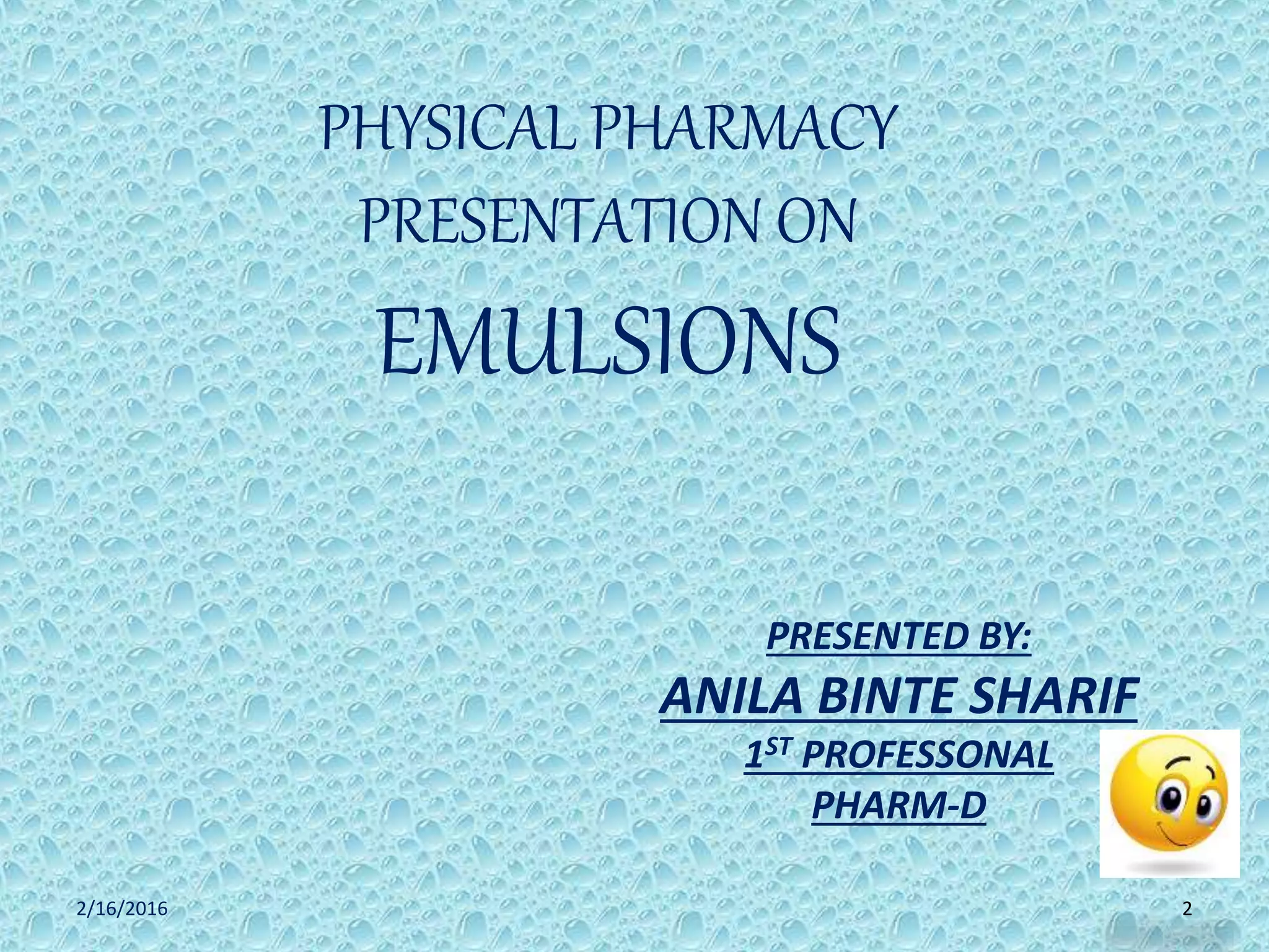 As mani ...(emulsion) | PPT