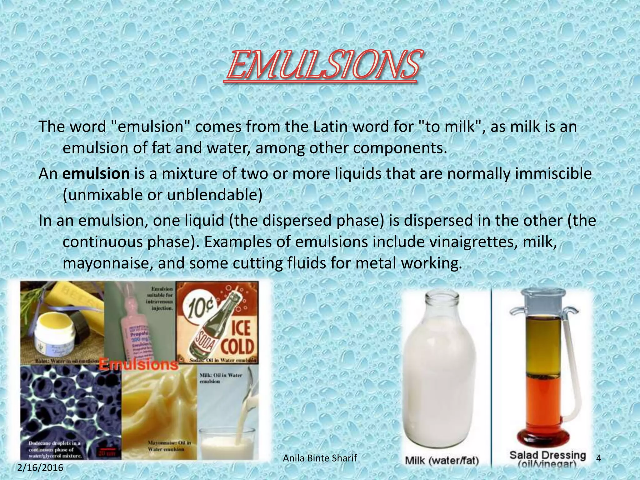 As mani ...(emulsion) | PPT