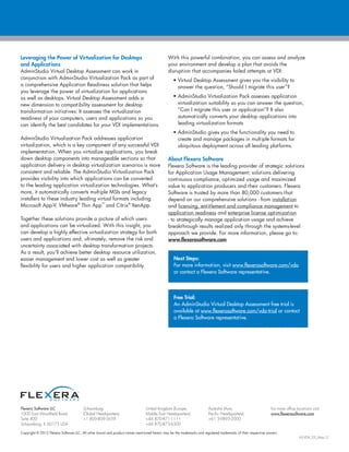 AdminStudio Virtual Desktop Assessment Datasheet | PDF