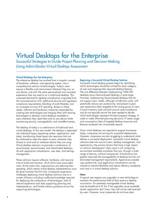 Virtual Desktops for the Enterprise | PDF | Desktops | Computing