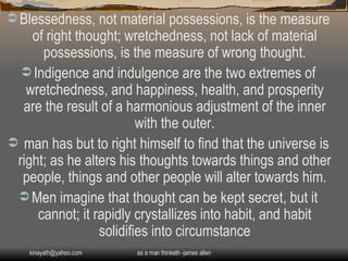 As you think So shall you Reap | PPS