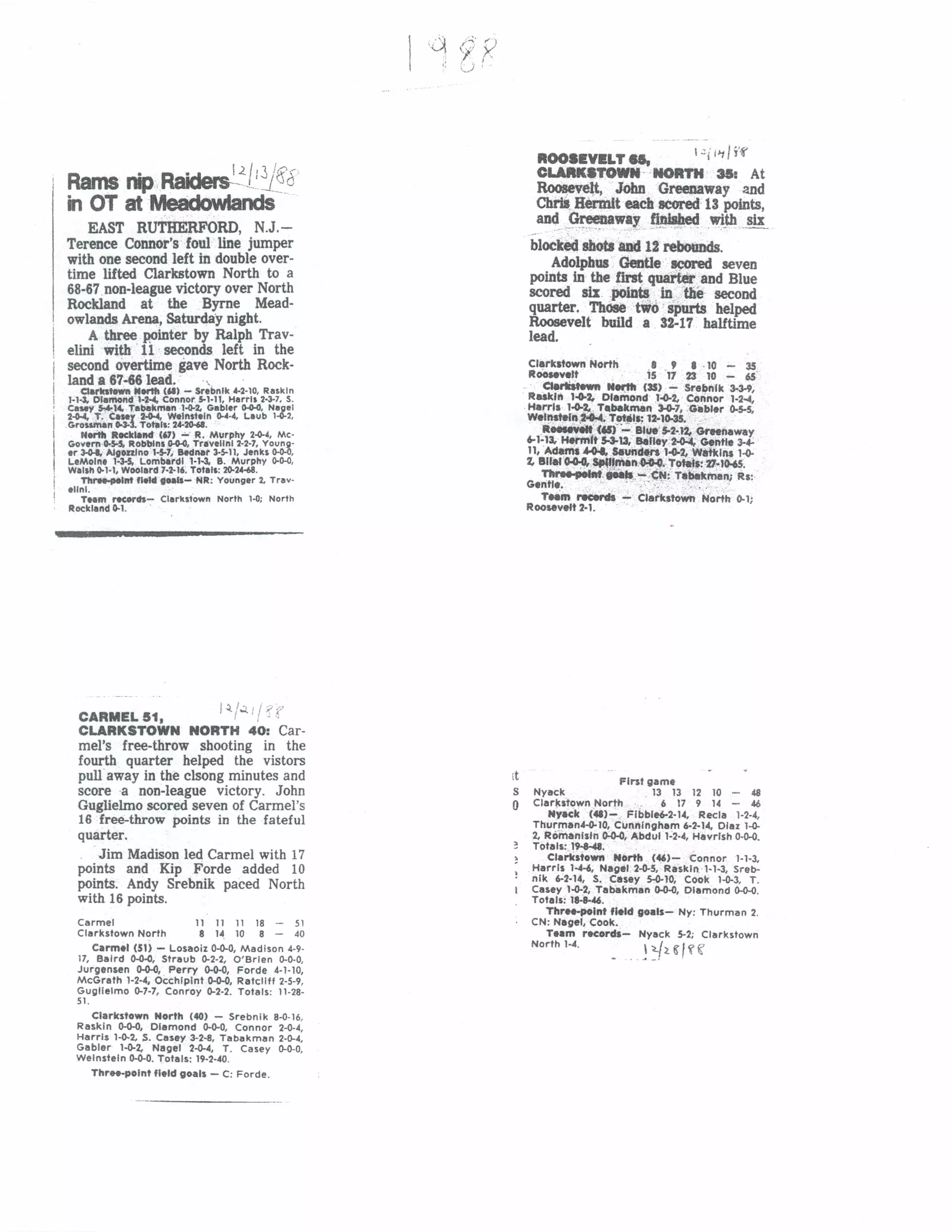 Andrew Srebnik -- High School Basketball Clippings 2 | PDF