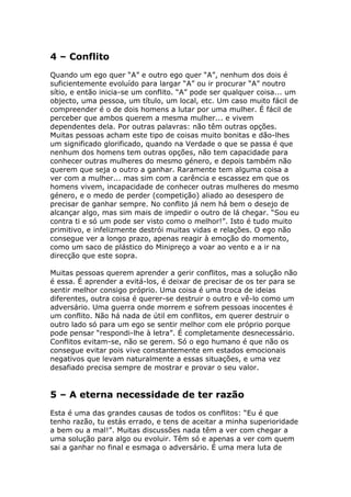 “As 10 reacções, decisões e atitudes mais comuns do ego humano” | DOCX