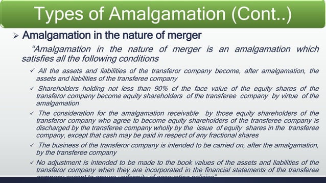 AS 14 - Accounting for Amalgamation | PPTX | Mergers and Acquisitions ...