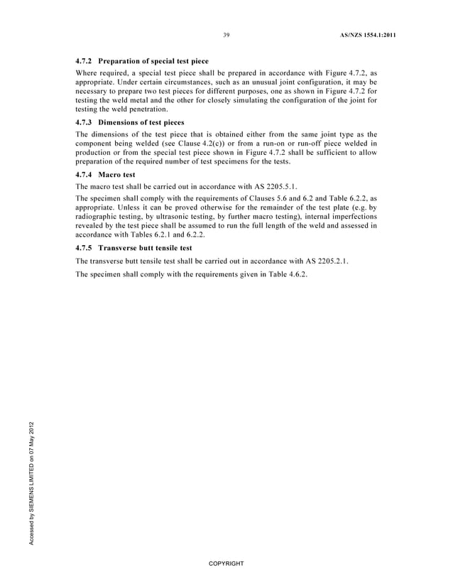 As1554.1 2011-welding steel structure | PDF