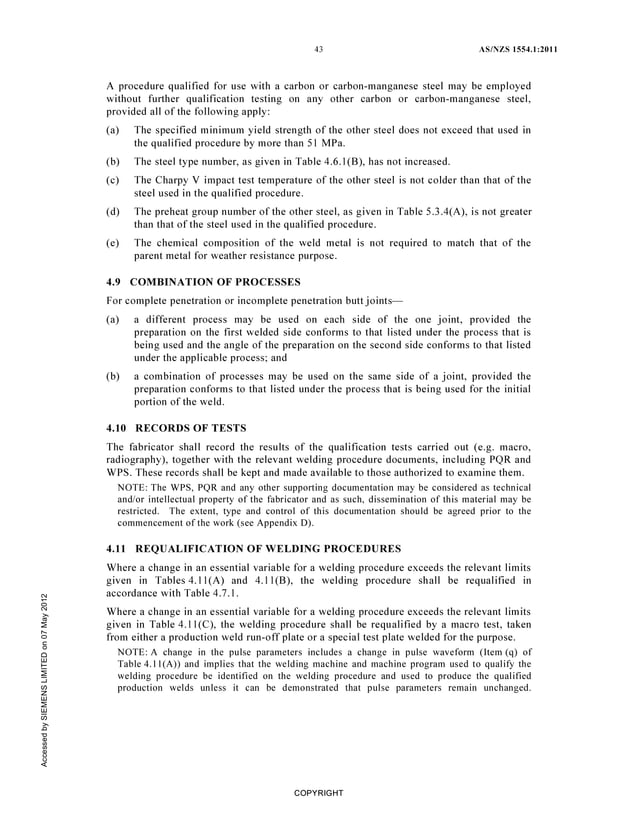As1554.1 2011-welding steel structure | PDF