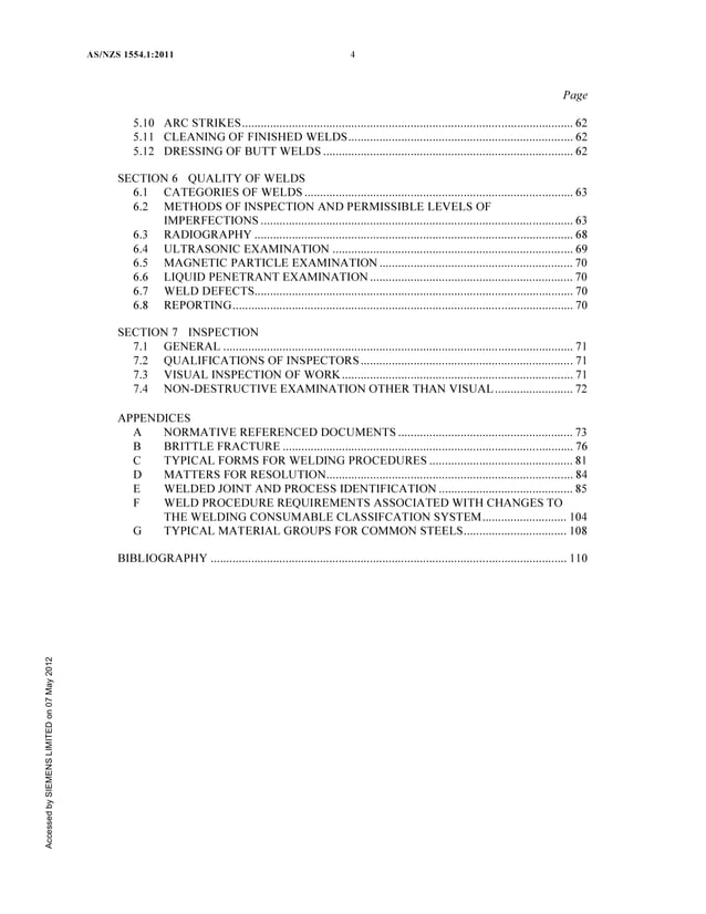 As1554.1 2011-welding steel structure | PDF