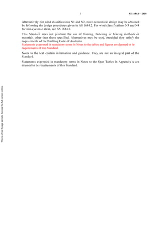 As 1684.4 2010 residential timber-framed construction simplified - non ...