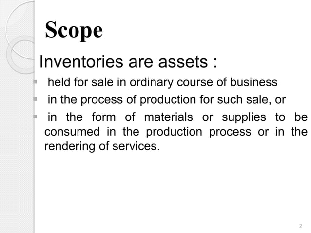 Indian Accounting Standards AS2 - Valuation of Inventories | PPTX