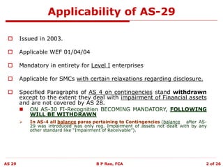 Accounting Standards -29 Power point presentation for Ca intermediate ...