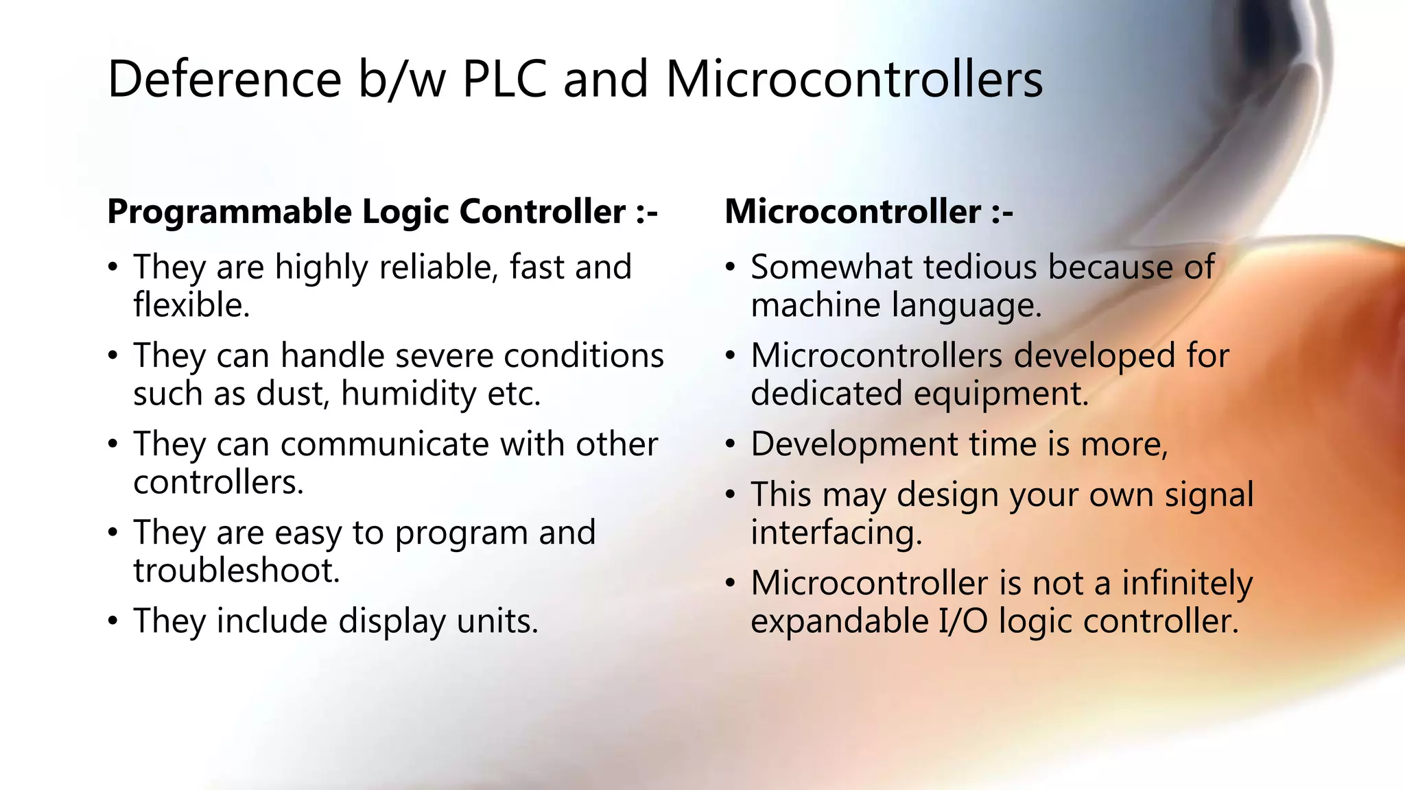 PLC and Micro Controllers | PPTX