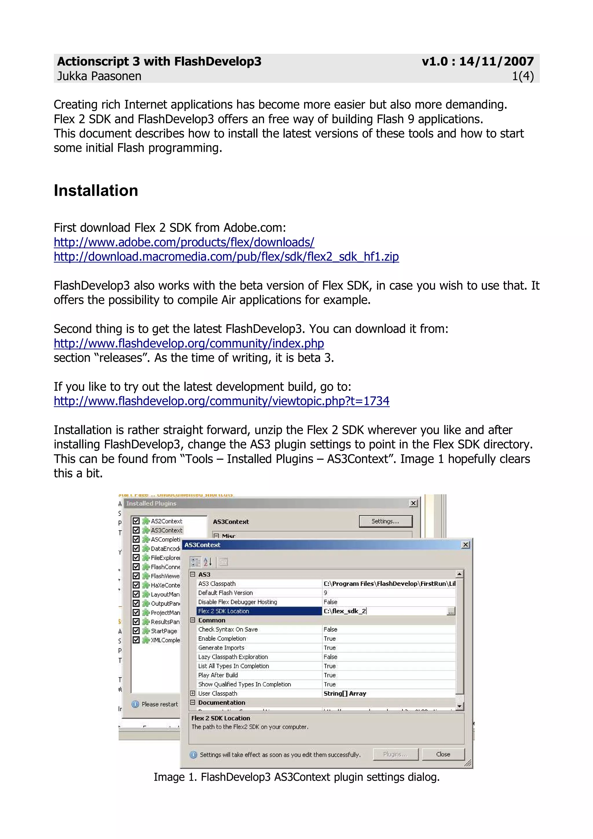 Actionscript 3 with FlashDevelop3 | PDF | Web Development | Internet