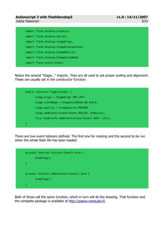 Actionscript 3 with FlashDevelop3 | PDF | Web Development | Internet