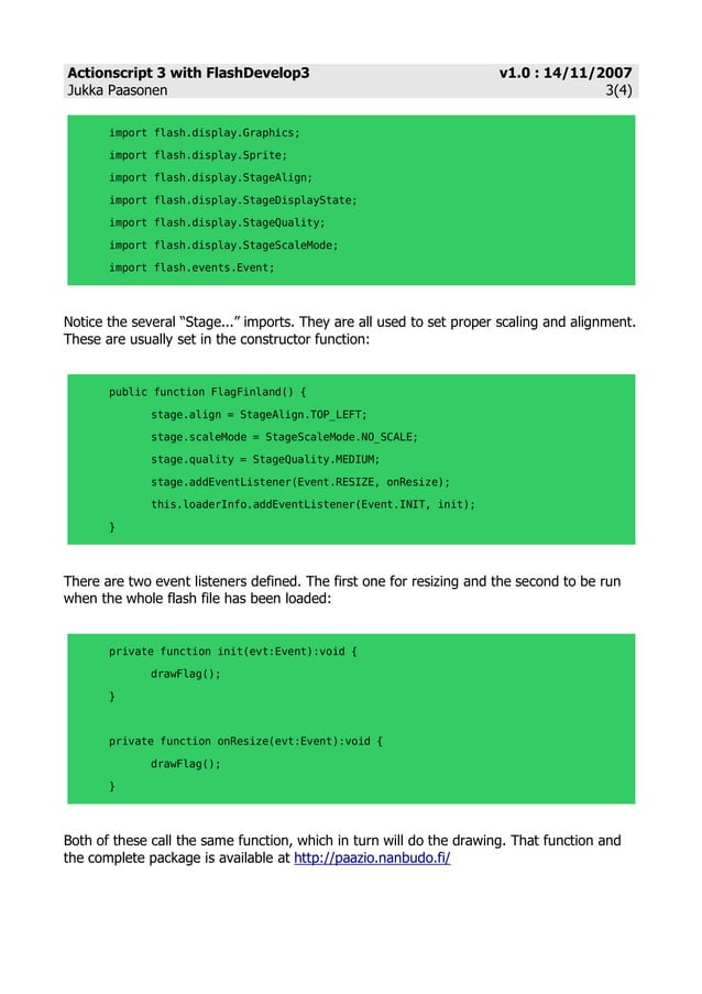 Actionscript 3 with FlashDevelop3 | PDF | Web Development | Internet