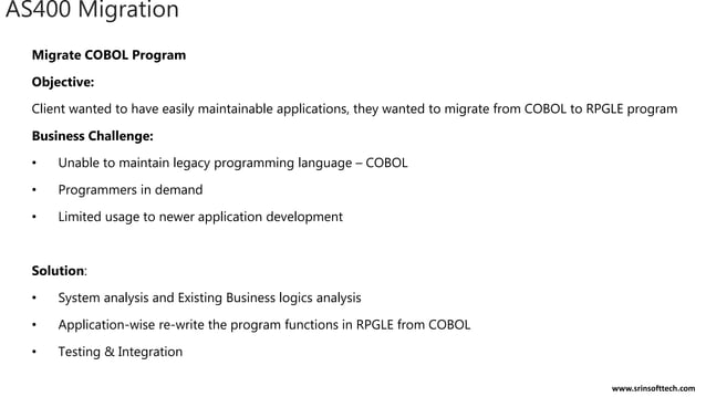 AS400 IBM iSeries Migration | PPTX | Databases | Computer Software and ...
