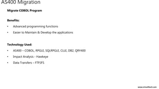 AS400 IBM iSeries Migration | PPTX | Databases | Computer Software and Applications