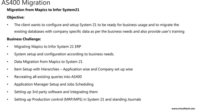 AS400 IBM iSeries Migration | PPTX | Databases | Computer Software and ...