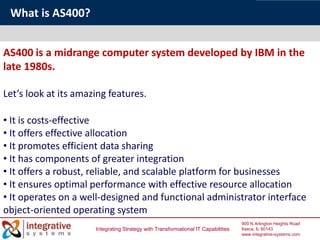 AS400 Unveiled: Embracing Legacy, Innovation, and Limitless Future. | PPTX