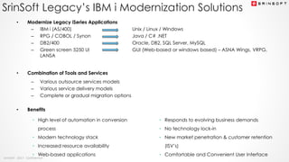 AS400/iSeries Services - Application Modernization- Migration- Development- Support ...