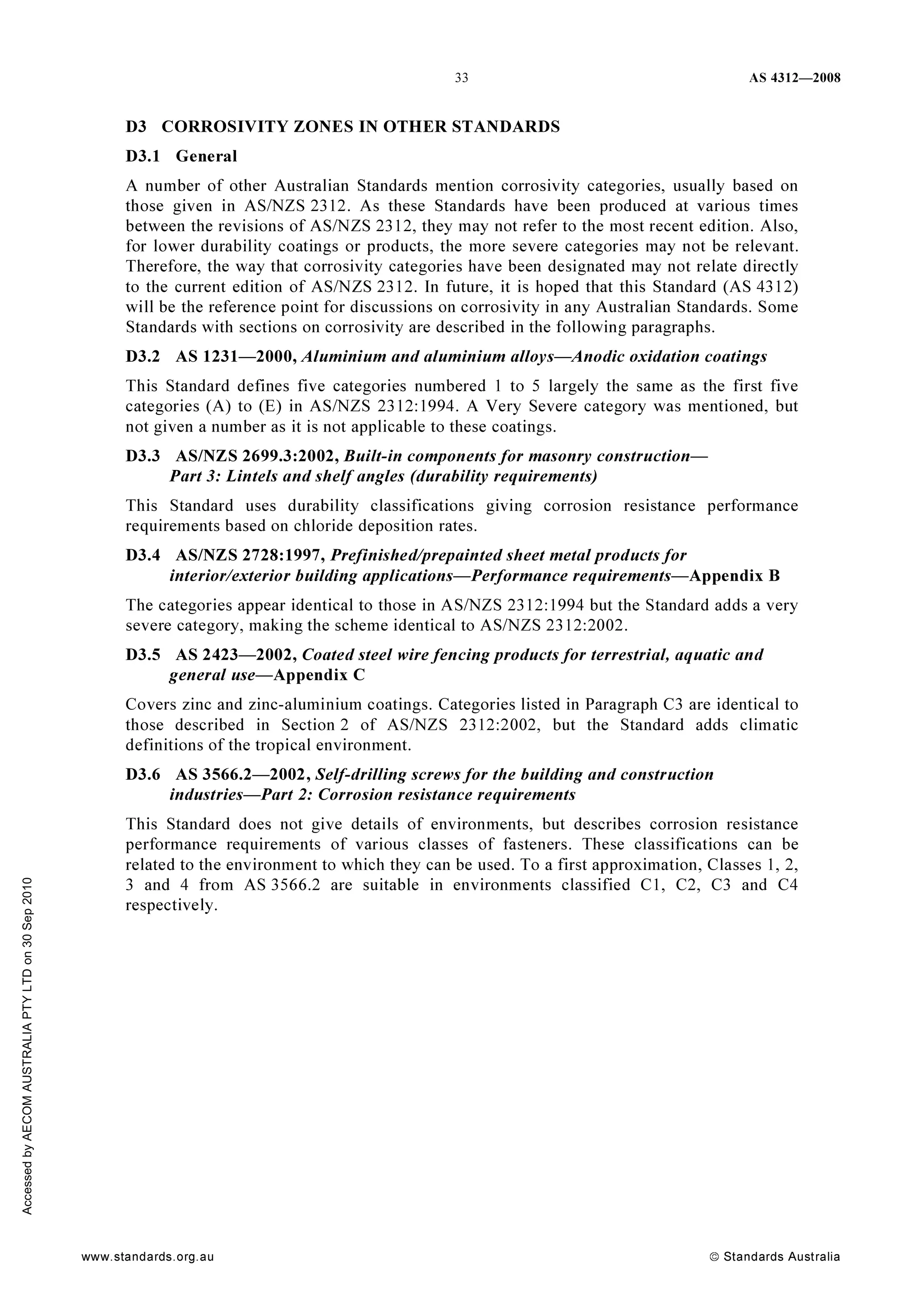 As 4312; 2008 atmospheric corrosivity-zones-in-australia | PDF