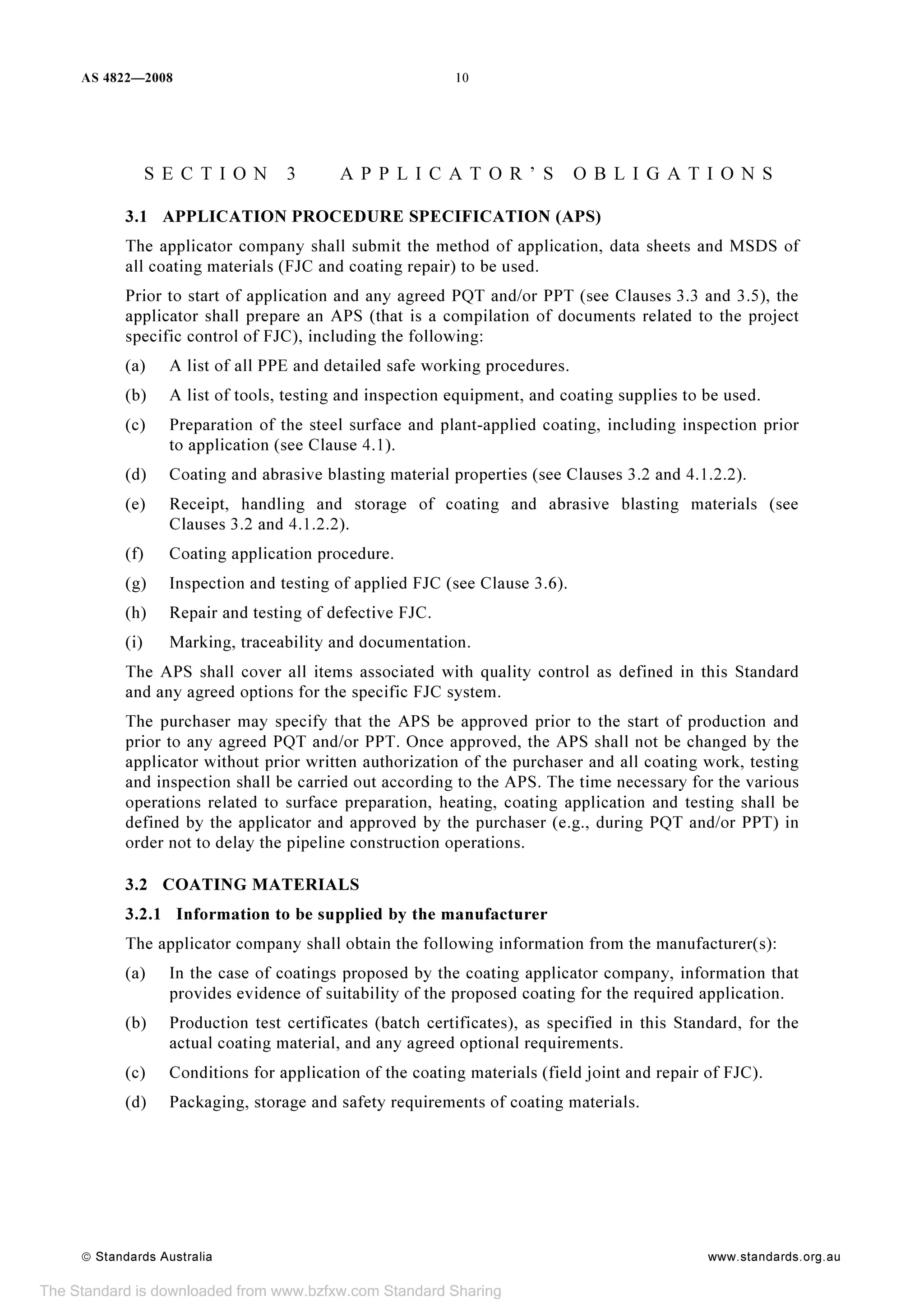 As 4822 2008 external field joint coatings for steel pipelines | PDF