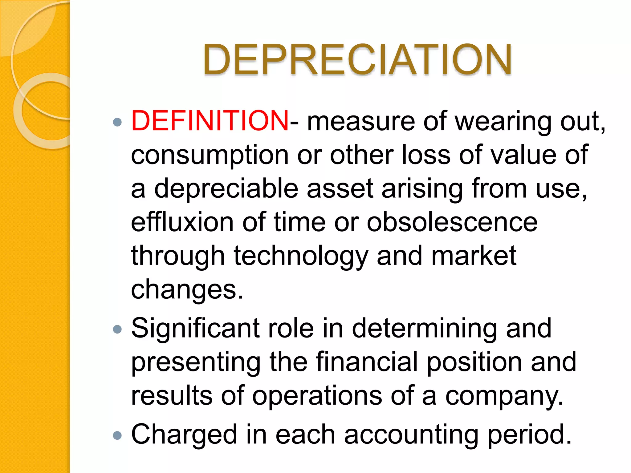 As – 6 Depreciation Accounting | PPTX