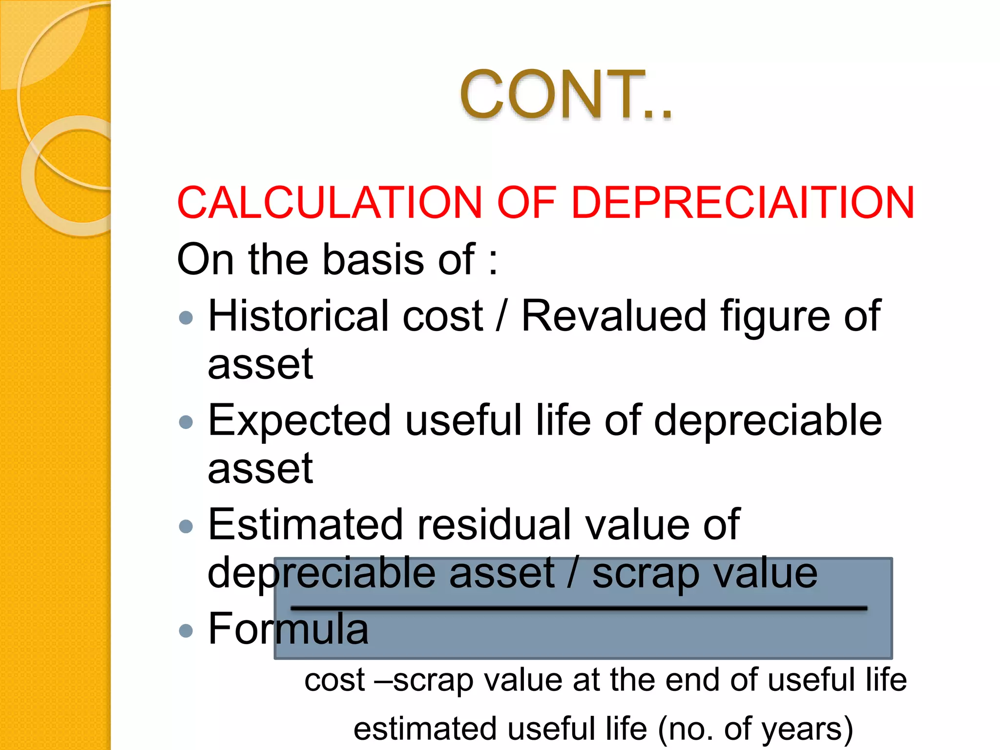 As – 6 Depreciation Accounting | PPTX