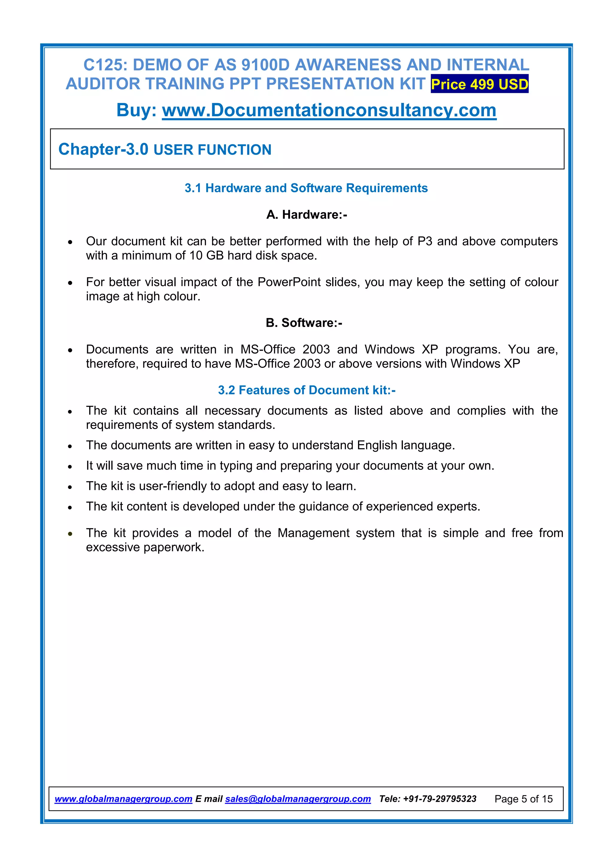AS9100D Awareness & Auditor Training - PPT Presentation | PDF