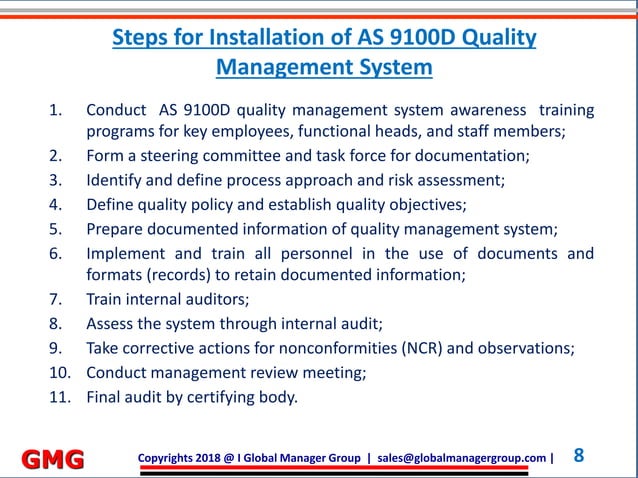 AS9100D Awareness & Auditor Training - PPT Presentation | PDF