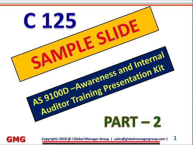 AS9100D Awareness & Auditor Training - PPT Presentation | PDF