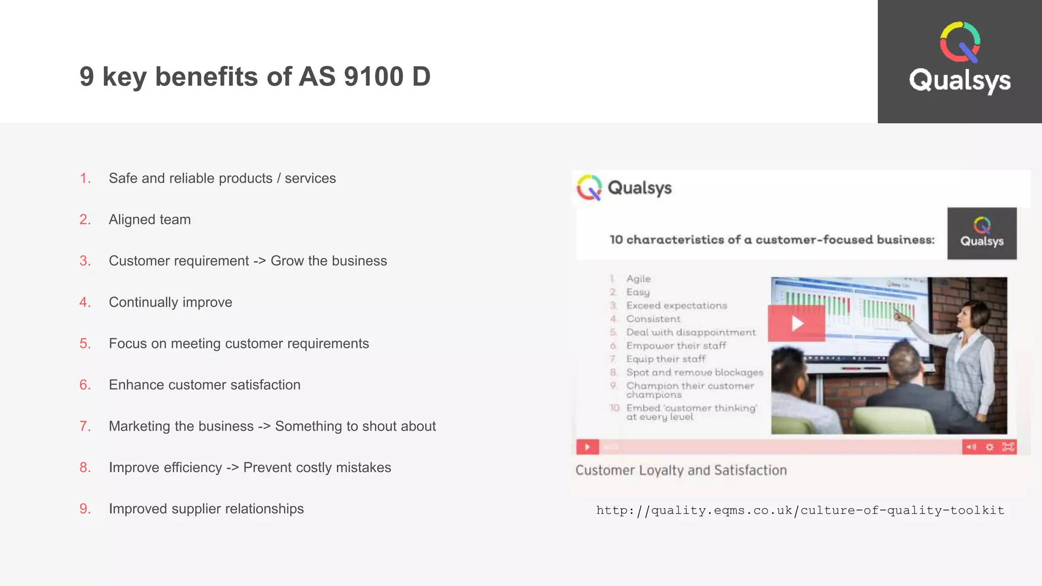 As 9100 D QMS Training Materials | PPTX