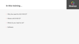 As 9100 D QMS Training Materials | PPTX