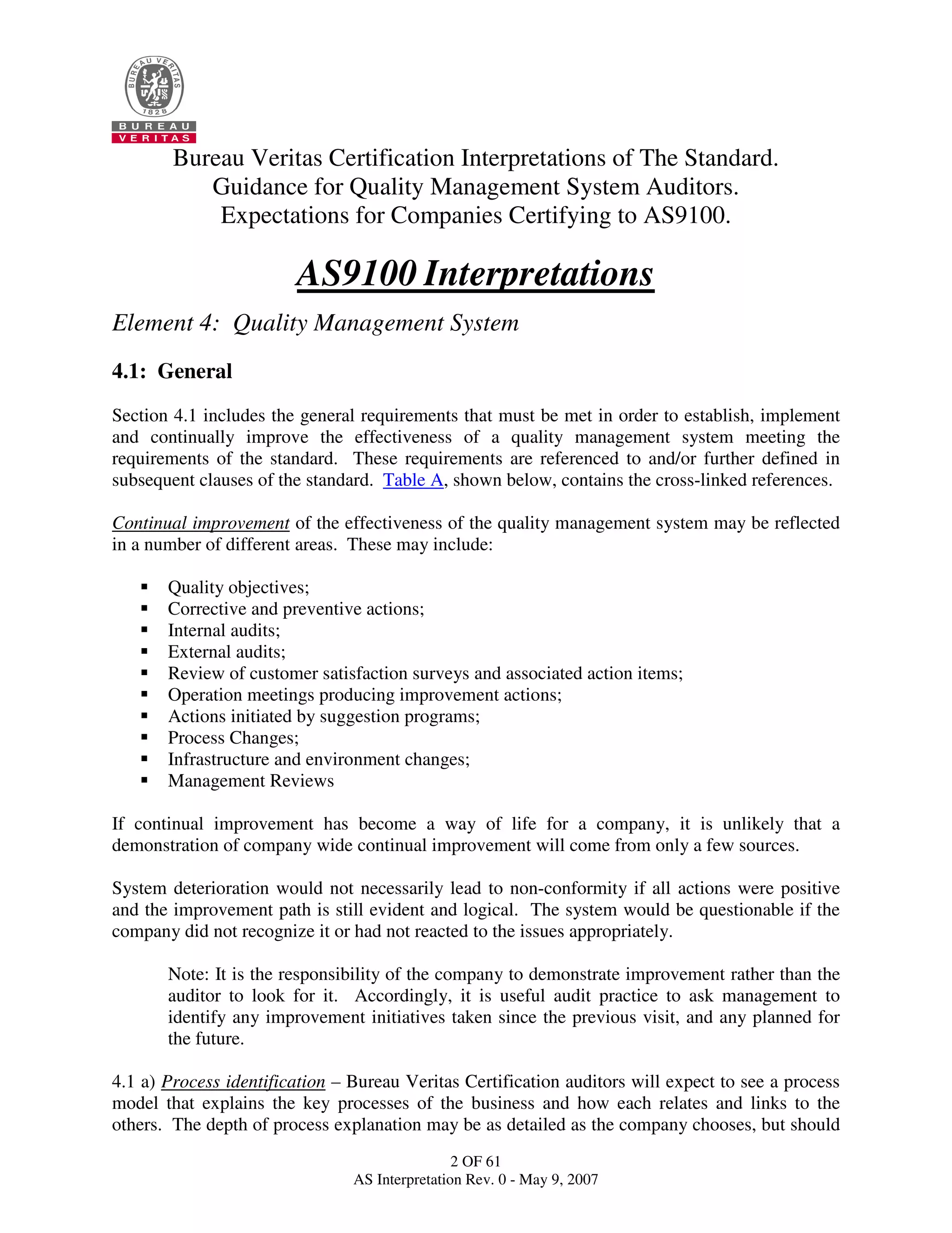 As9100 interpretations | PDF