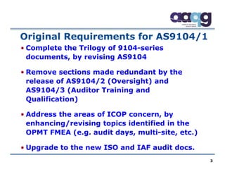 As9104 1 changes auditing tim lee 3-12-12 | PDF