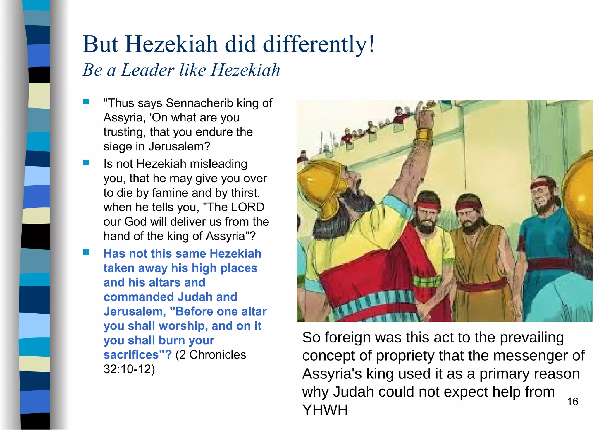 KINGS, HIGH PLACES, WAR & THE END IN THE CONTEXT OF KING ASA | PPT