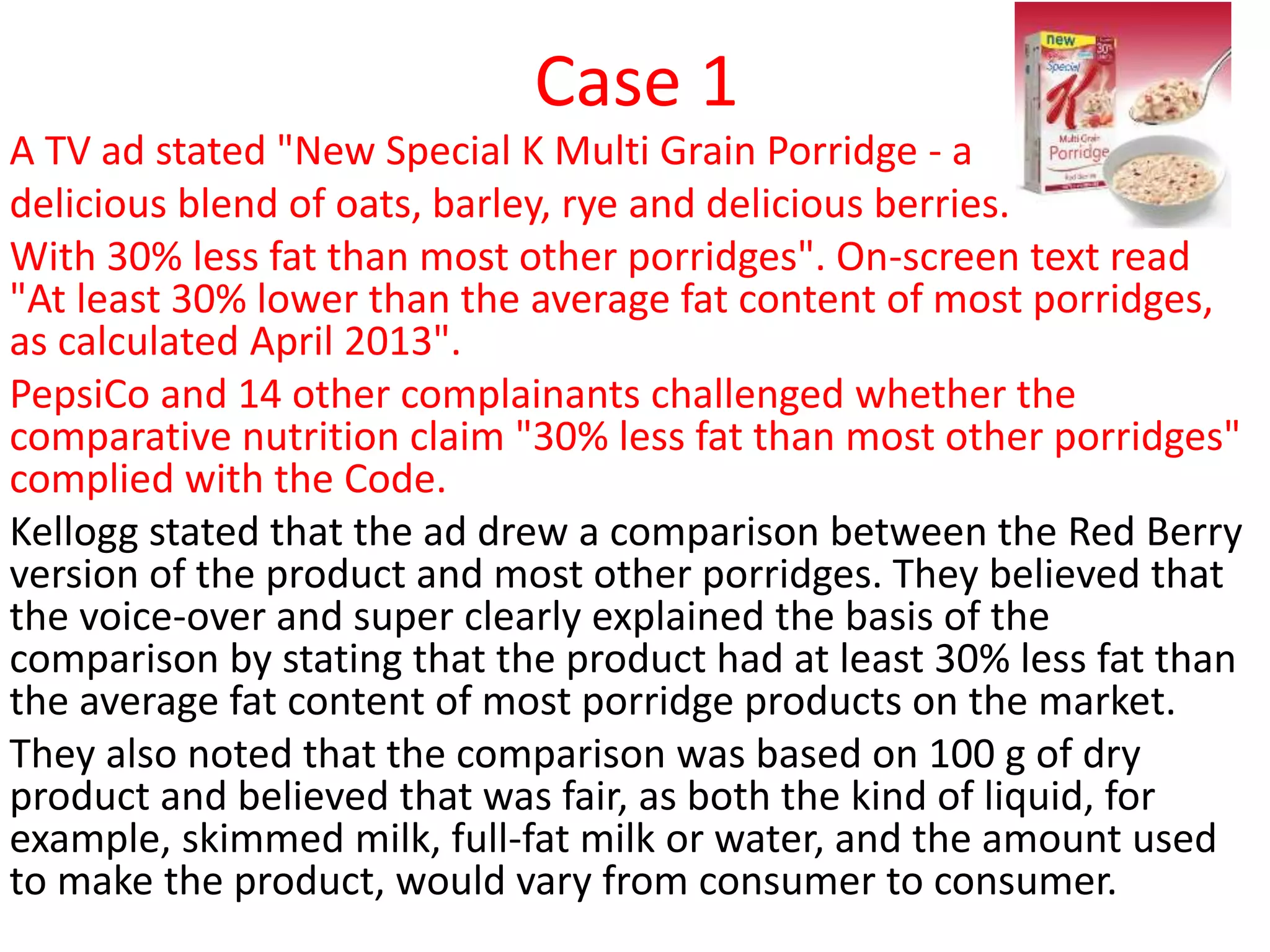 ASA – Advertising Standards Authority | PPTX | Nutrition | Healthy Living