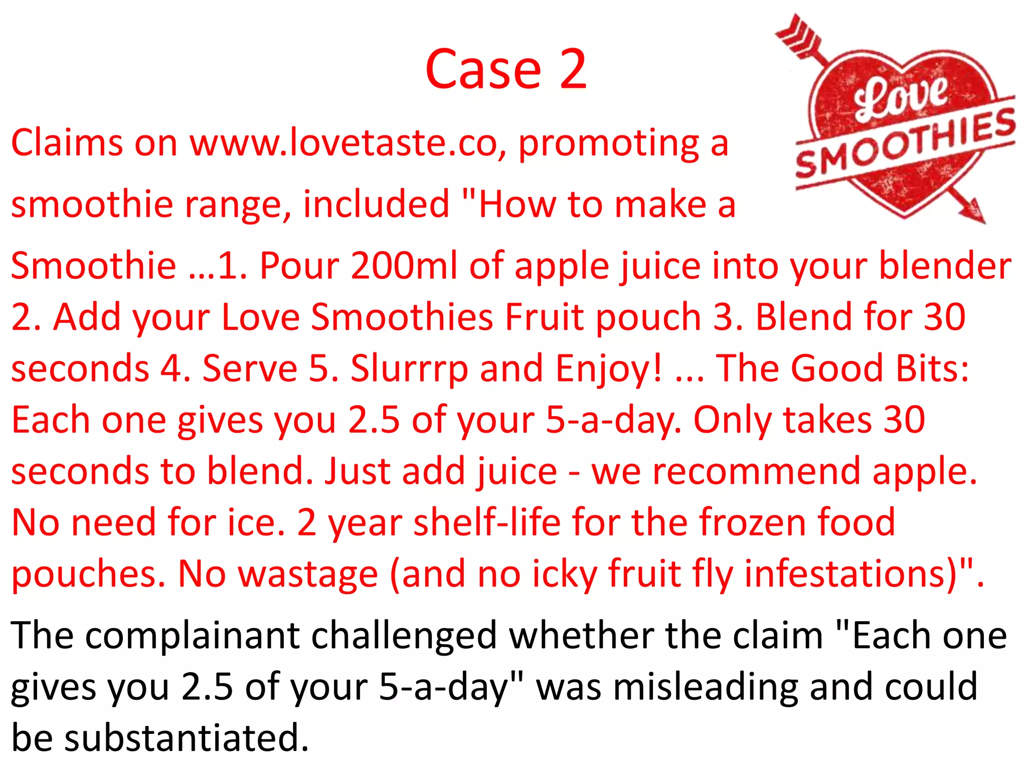 ASA – Advertising Standards Authority | PPTX | Nutrition | Healthy Living