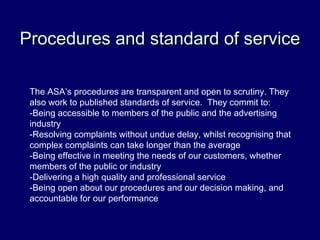 Asa and cap codes | PPT | Advertising Industry | Industries