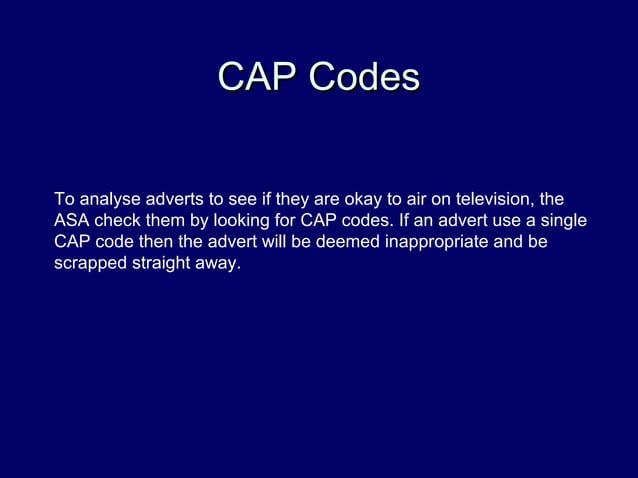 Asa and cap codes | PPT