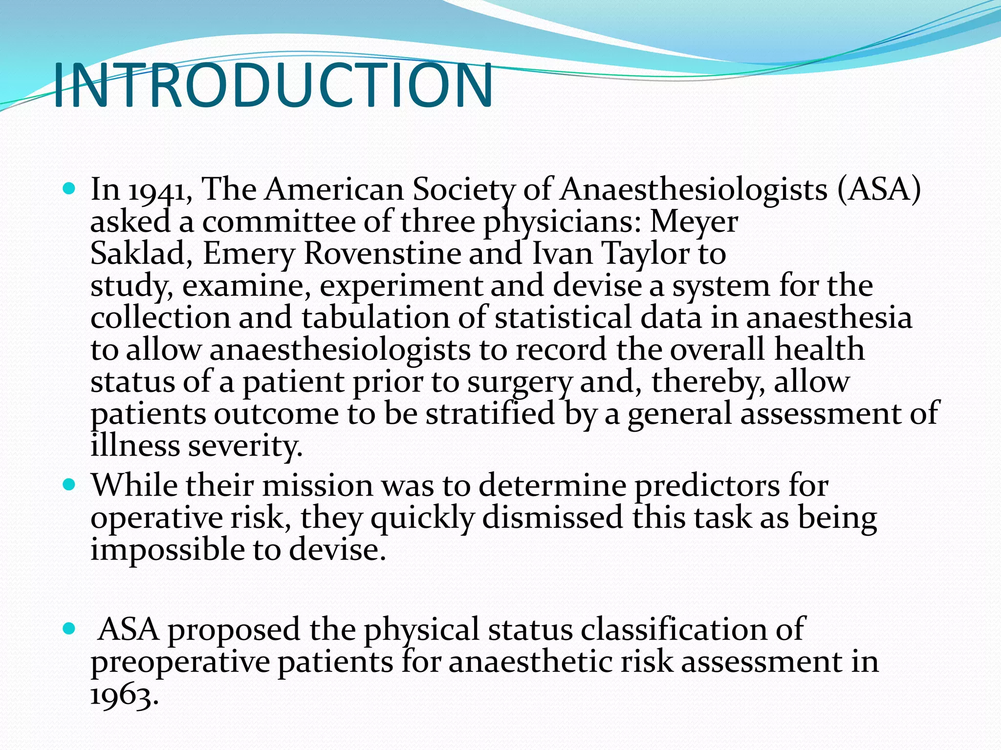 Asa classification | PPTX