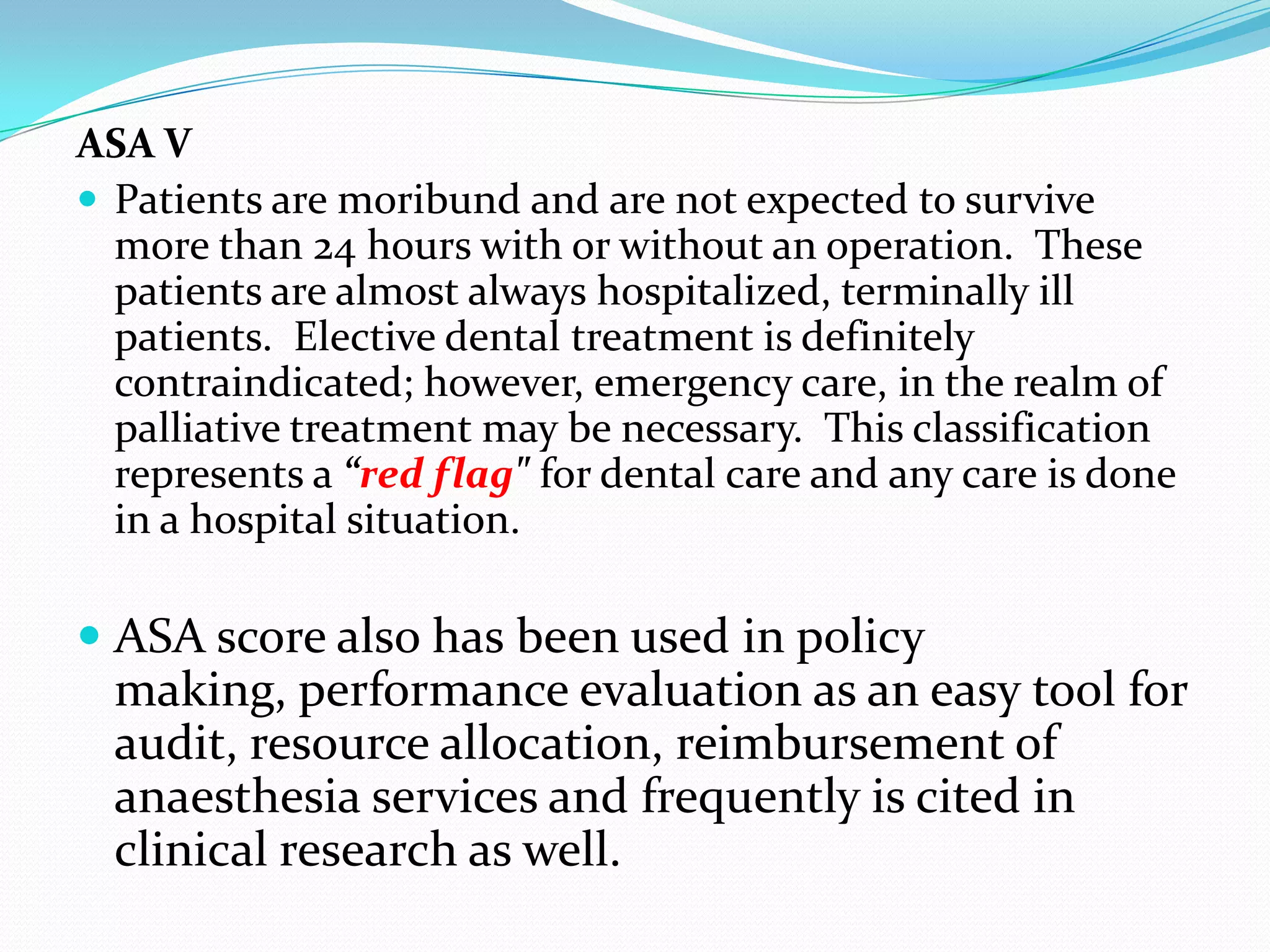 Asa classification | PPTX