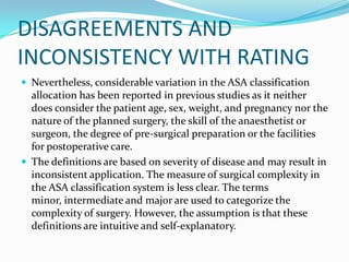 Asa classification | PPTX