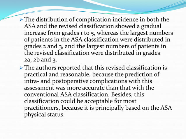 Asa classification | PPT | Free Download